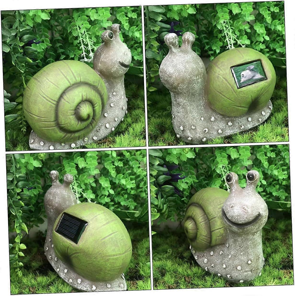 nice Pc Solar Snail Garden Snail Statue LED Garden Animal Statue ...