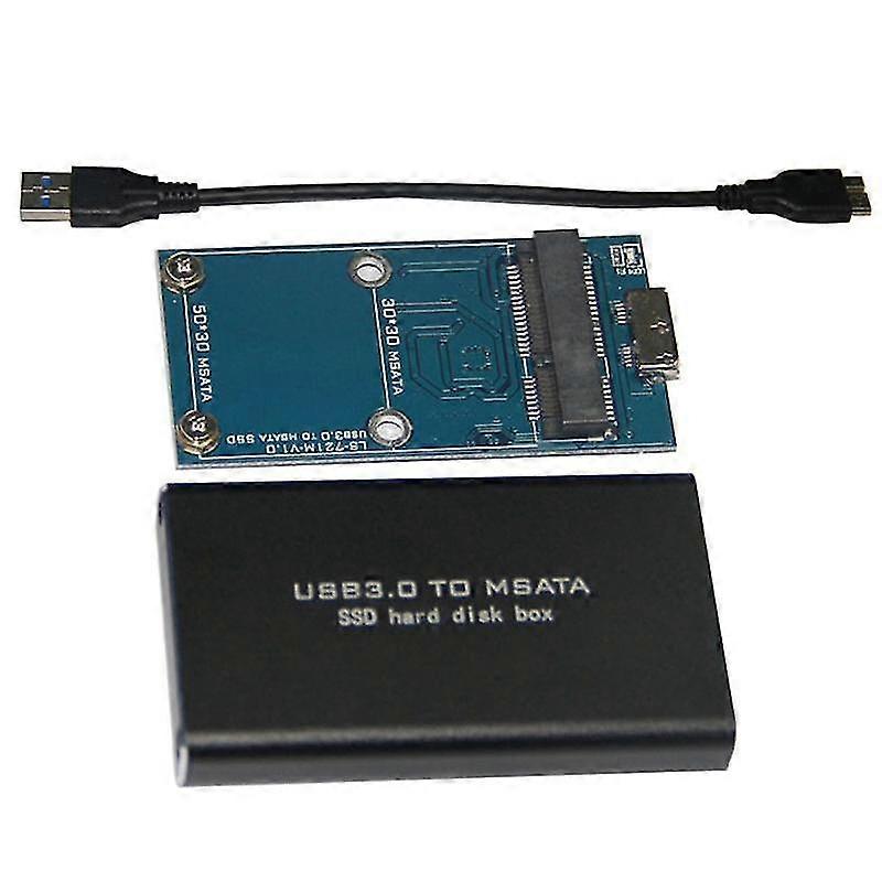 mSATA To USB 3.0 SSD Enclosure External Hard Drive Disk Box Storage ...