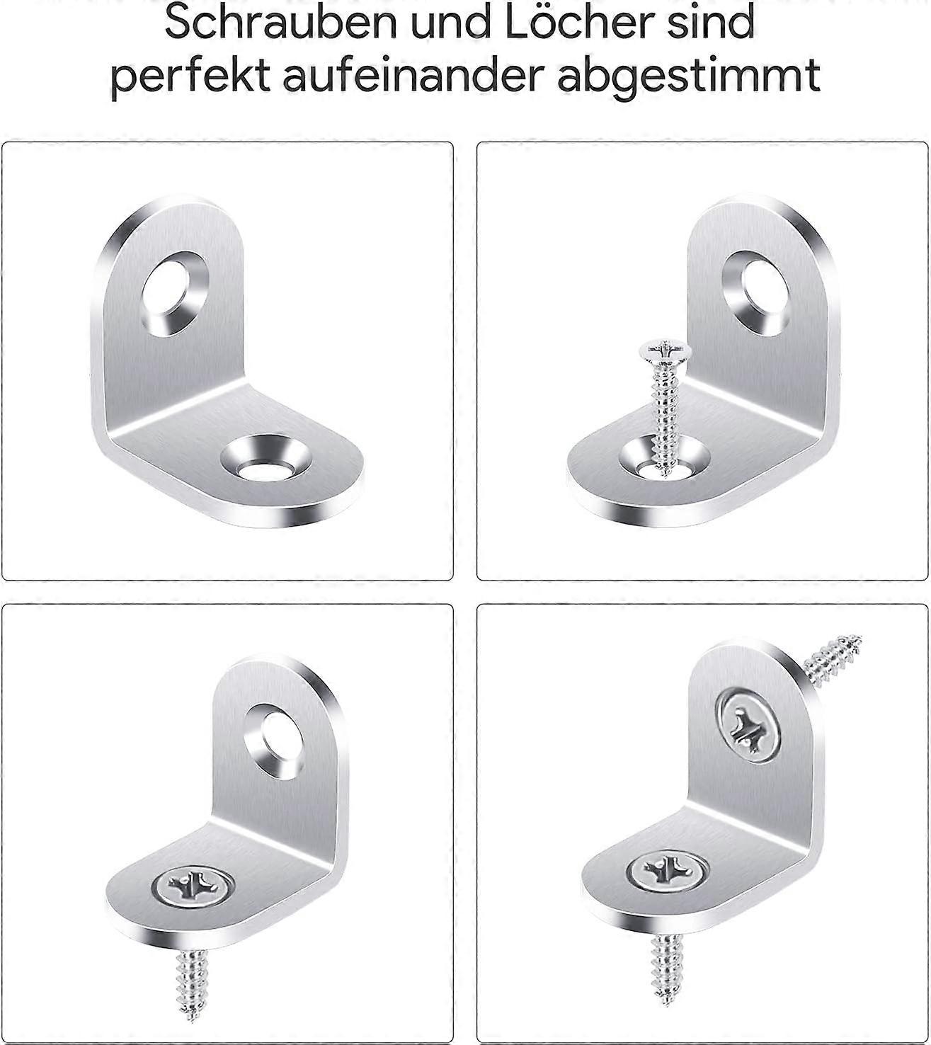 20 PCS 20x20mm Right Angle Support, Fixation Angle Stainless Steel 90 ...