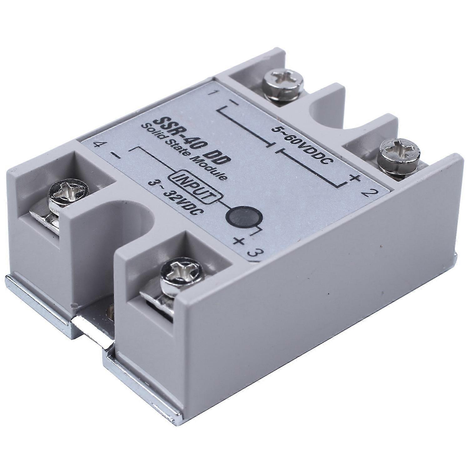 Single Phase Solid State Relay DC-DC SSR-40DD 40A DC3-32V DC5-60V White+Silver | Fruugo UK