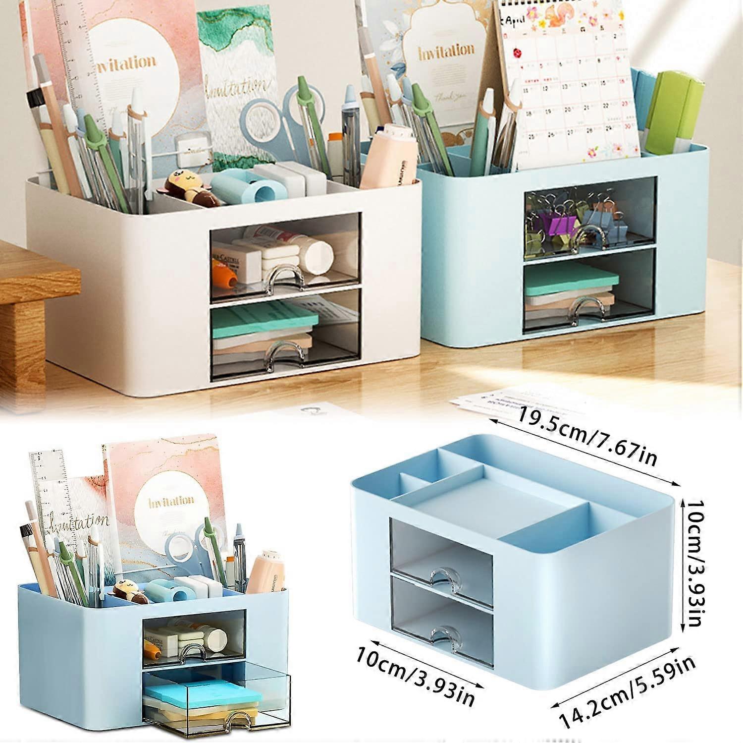 Children's Desk Organiser,Space-Saving Desk Organiser with Drawerpink ...