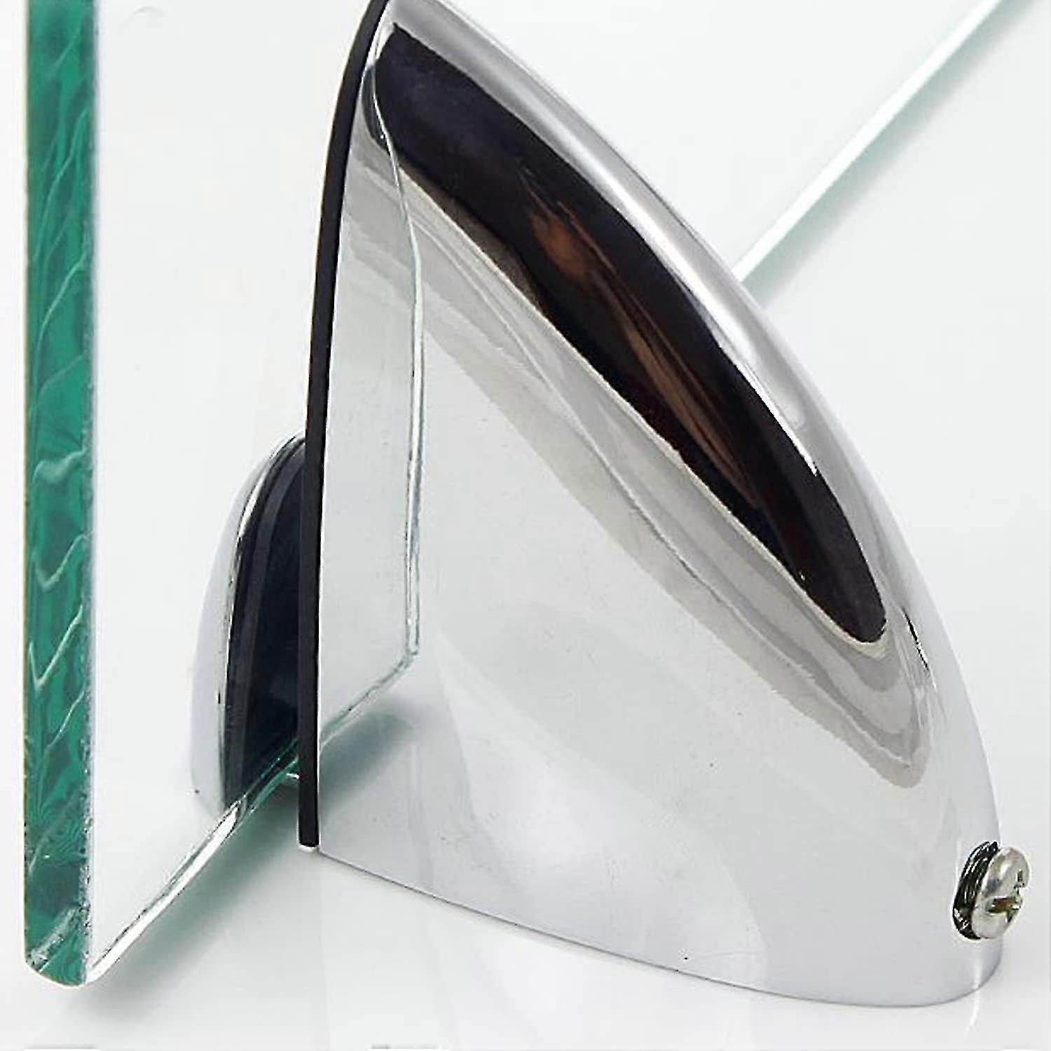 Glass Shelf Wall Brackets, 2 Adjustable Wall Mounted Glass Clamps with ...