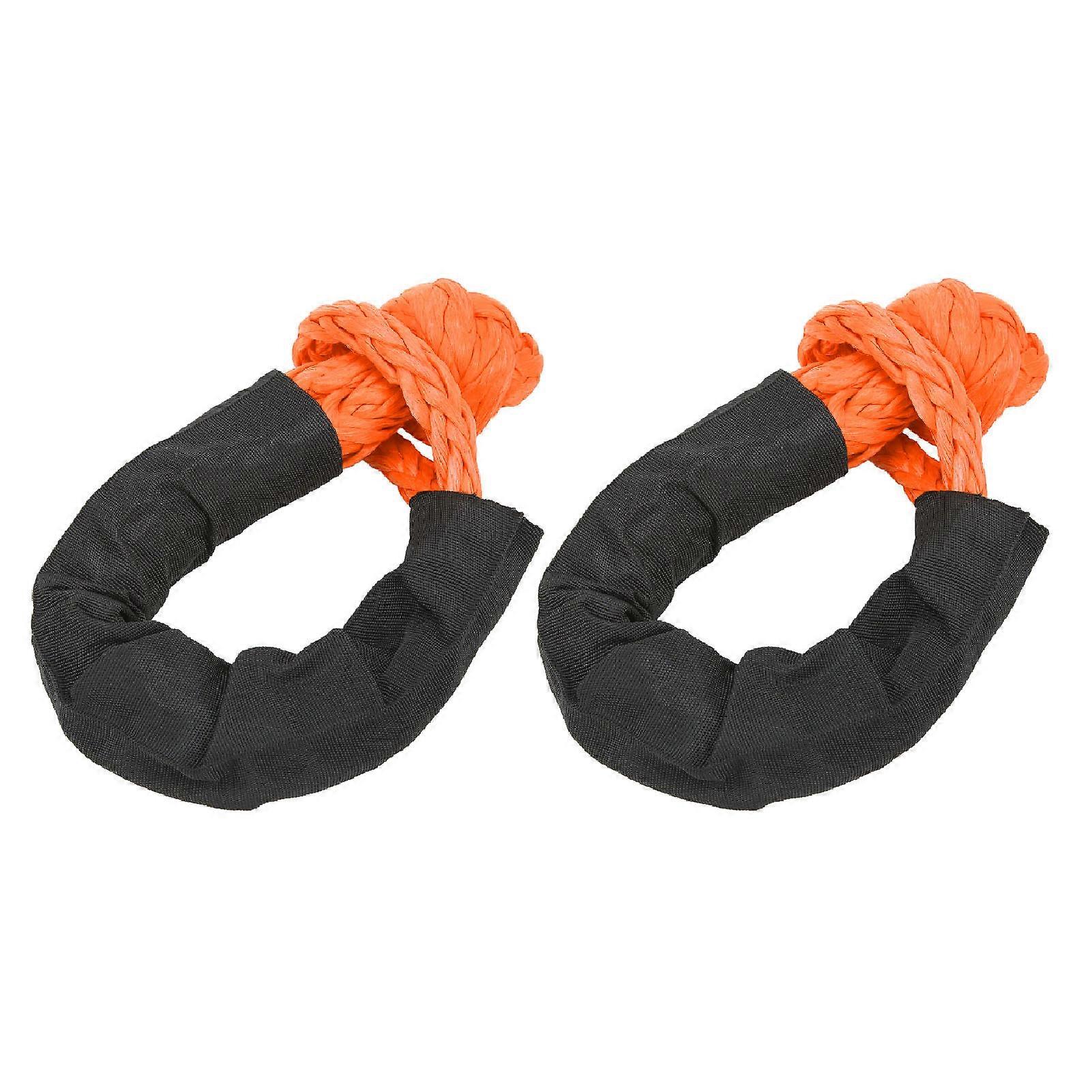 2Pcs Recovery Soft Shackle 35 Tons Breaking Strength Lightweight Rope ...
