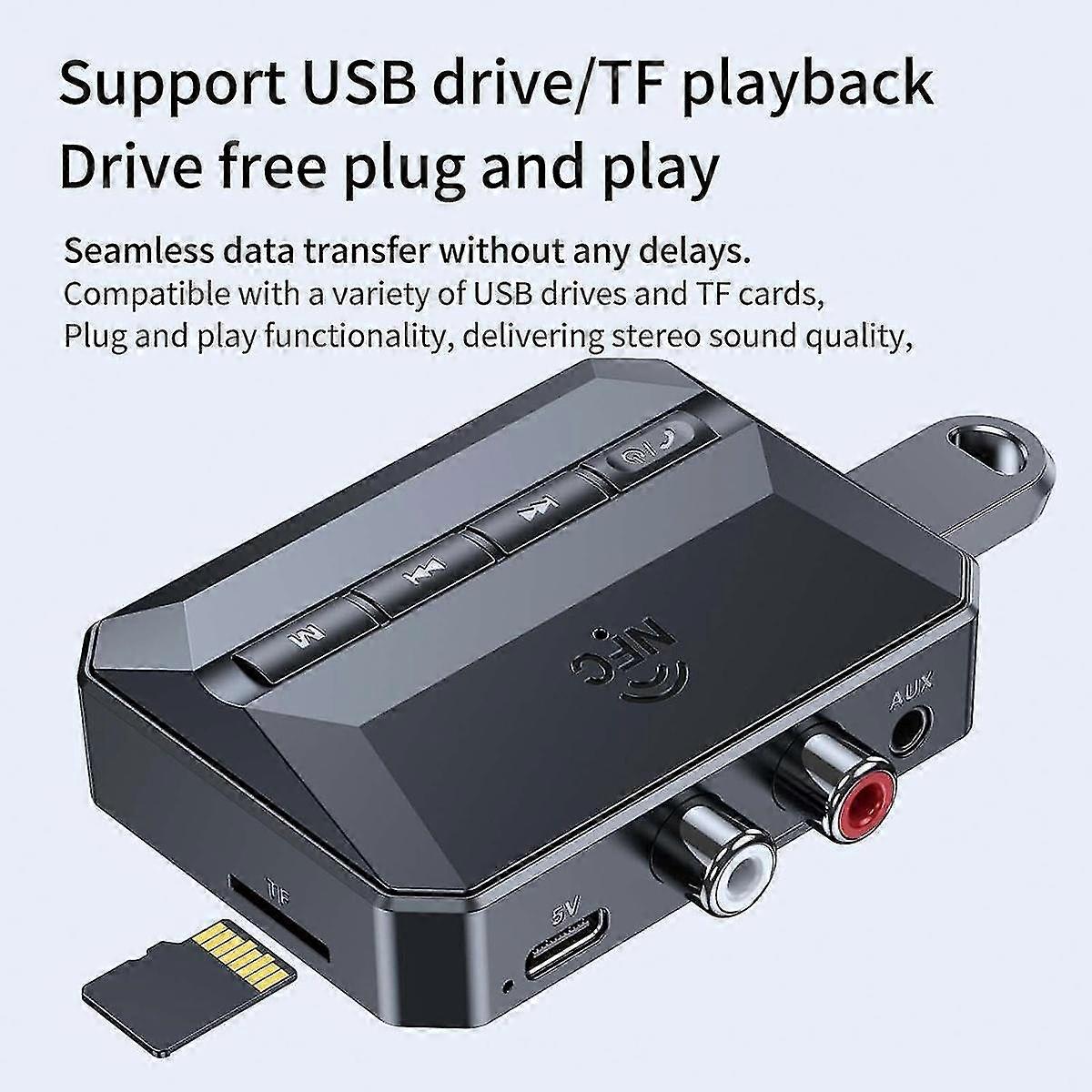 Nfc Bluetooth Receiver, Bluetooth 5.3 Aux Adapter For Car, Wireless ...