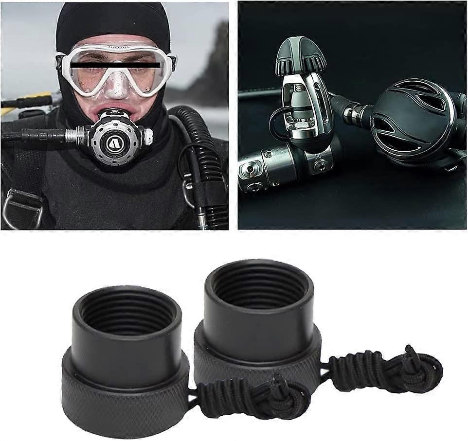 2 Pcs Diving Dust Cap Din 1st Stage DIN Regulator Tank Valve Threaded ...