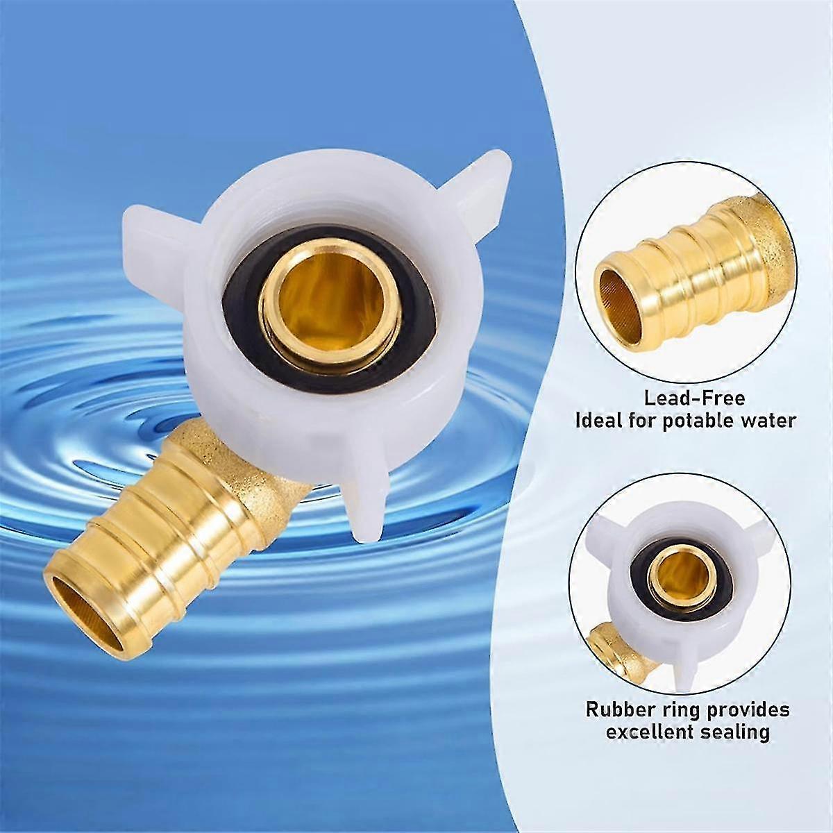 Pex 1/2in X 1/2in Npt Female Threaded Swivel Elbow Brass Crimp Fittings ...