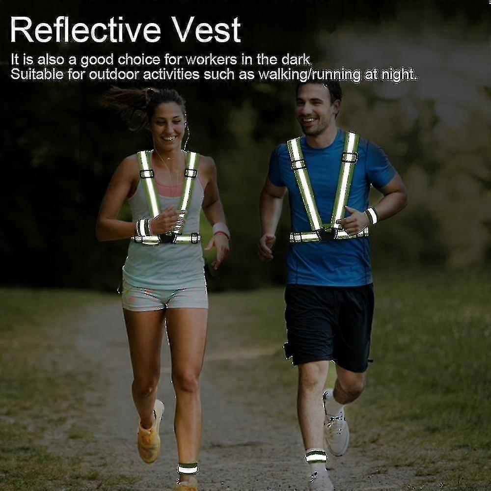 High Visibility Reflective Vest Bands For Wrist Arm Ankle Leg, Safety ...