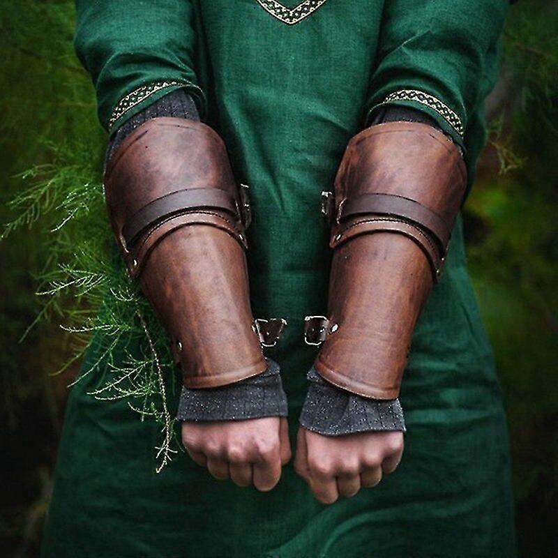 Medieval Larp Knight Arm Cuff Bracer Buckle Strap Armor Wrist Band ...