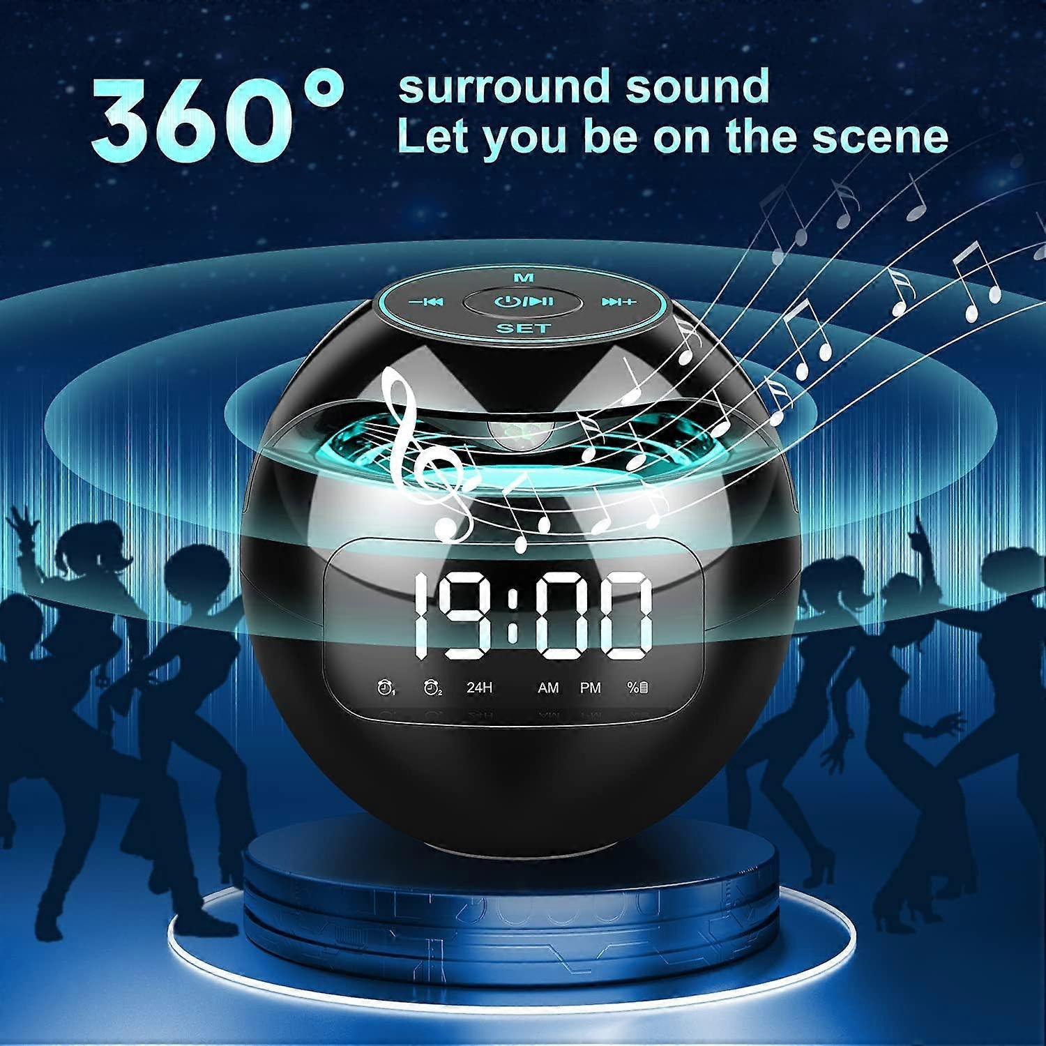 Alarm Clock Radio with Dual Alarms, FM Digital Bedside Clock with ...