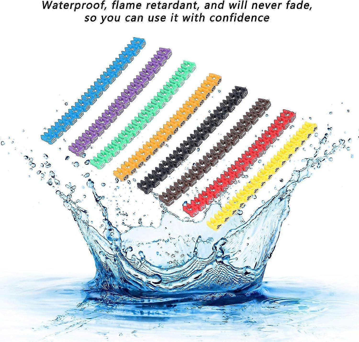 Cable Marker, 0-9 Coded Clip-on String Wire Marking, Plastic Cable ...