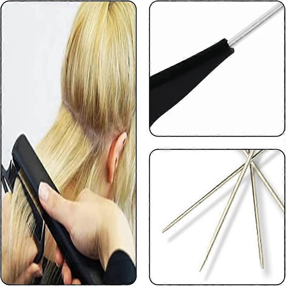 Pin Tail Comb with Curved Handle Professional Highlighting Comb Plastic ...