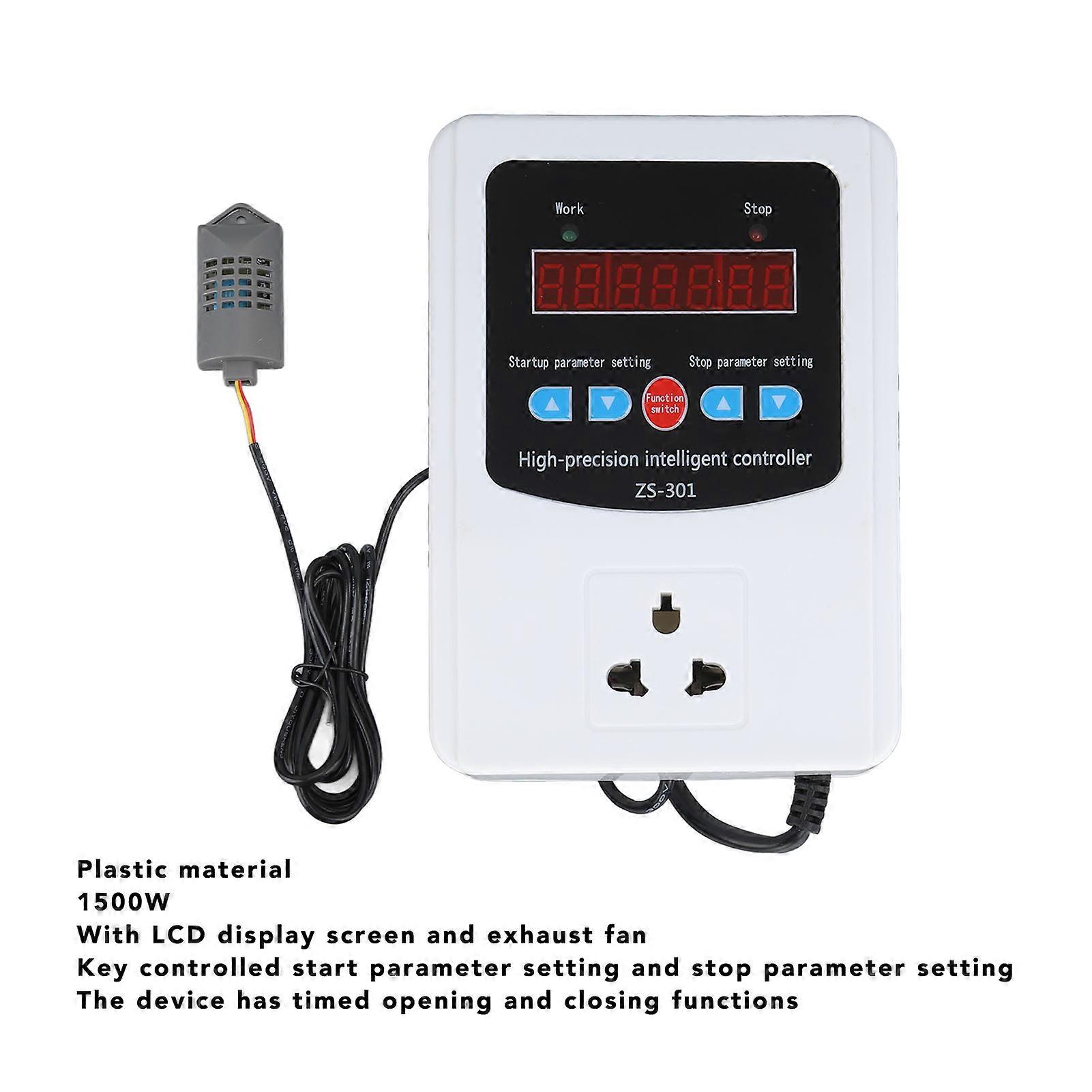 1500W Digital Humidity Controller LCD Display Humidistat Plastic Timing ...