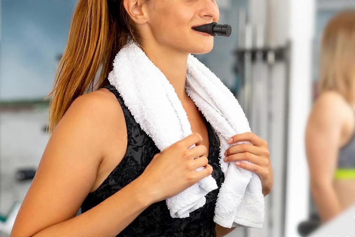 Portable Breathing Respiratory Muscle Trainer Lung Respirator -Black ...