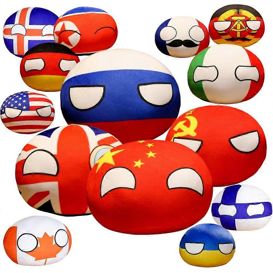 Funny Polandball 10cm Countryballs Plush Toy Pendant Plush Doll USSR ...