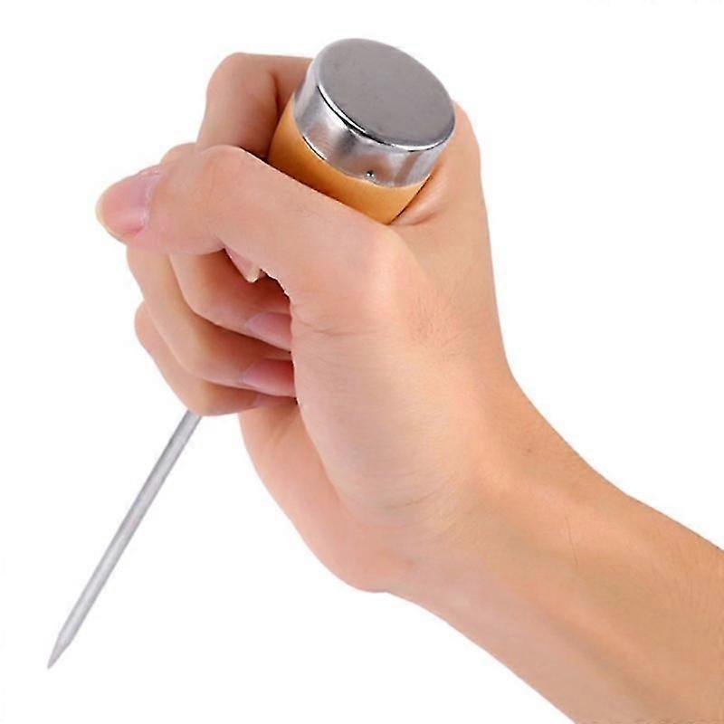 Stainless Steel Ice Pick Punch Crusher Icing Breaker Wooden Handle ...