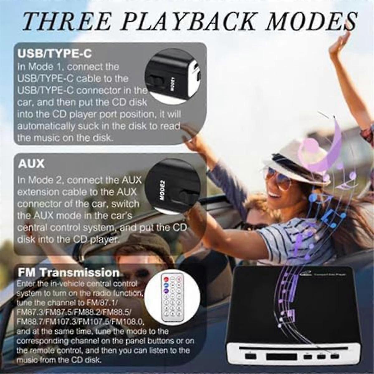 Externer universeller Auto-Cd-Player-Fahrzeug-Cd-Player, tragbarer Cd ...