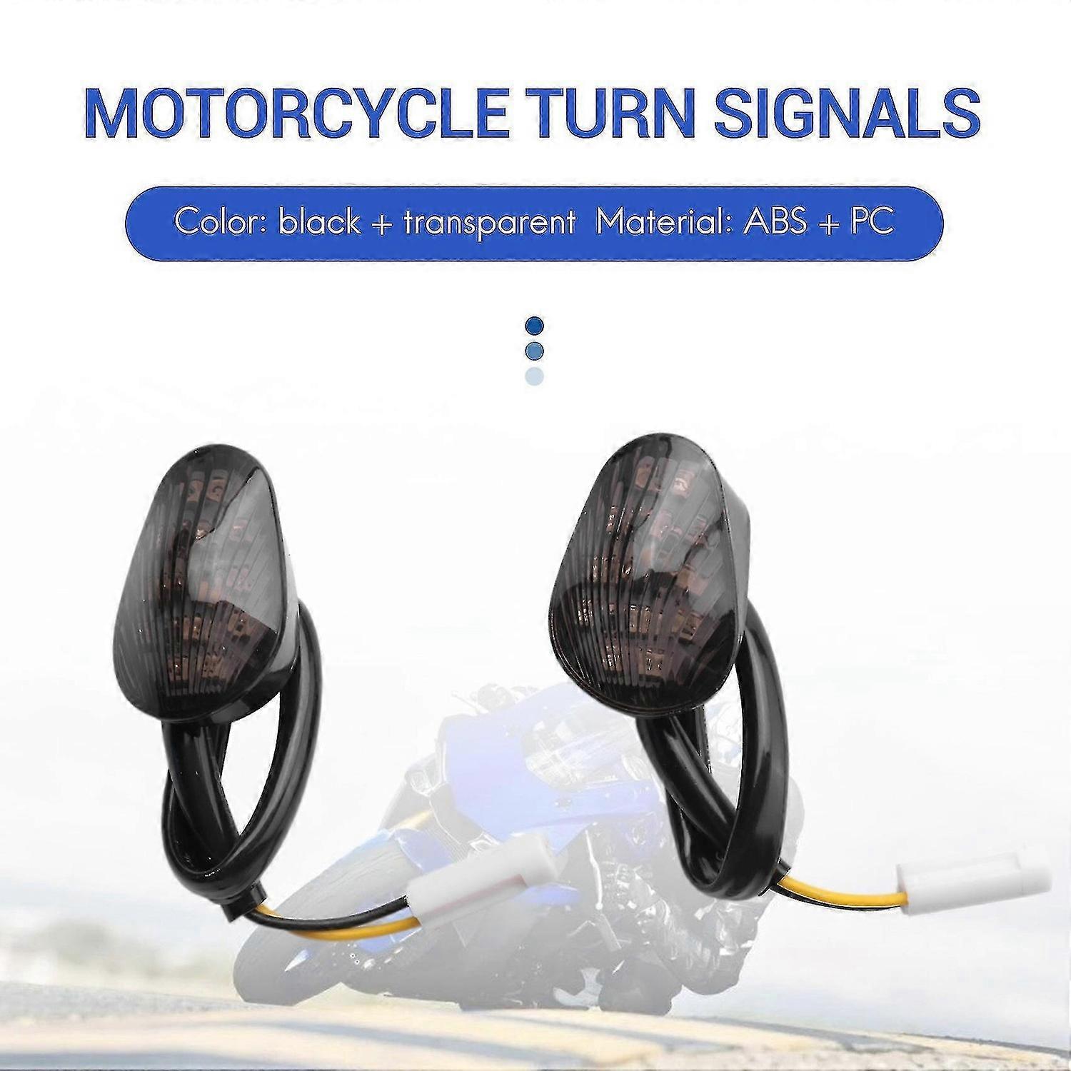 2-Pack LED Turn Signal Lights for Yamaha YZF R1/R3/R6 FZ1 Motorcycle ...