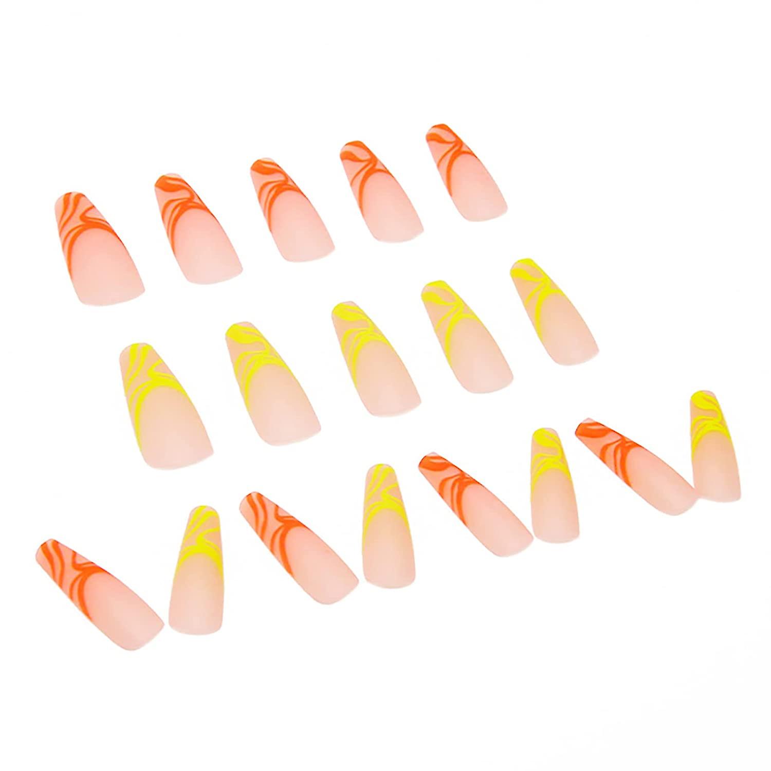 500 stykker Korte falske negle Hvide neglespidser Fransk akryl hjem DIY ...