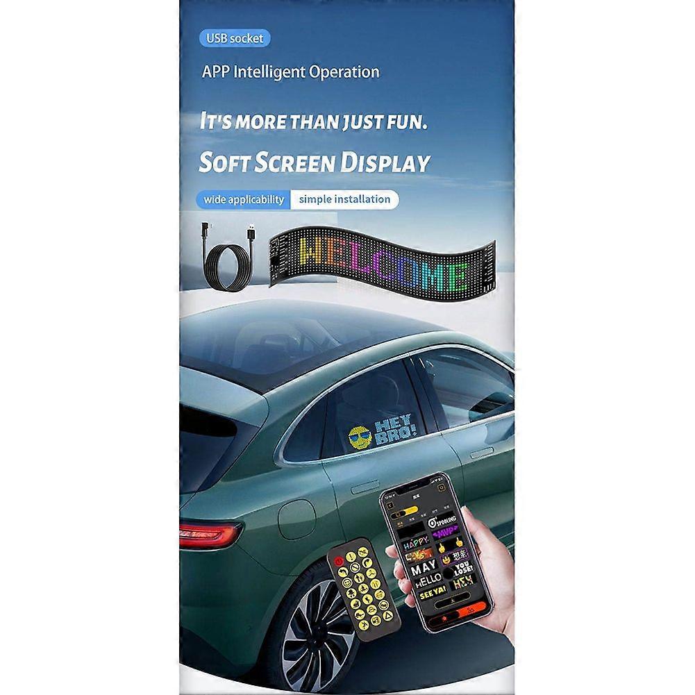 Led Matrix Display Car Panel Flexible Pixel Programmable Scrolling ...