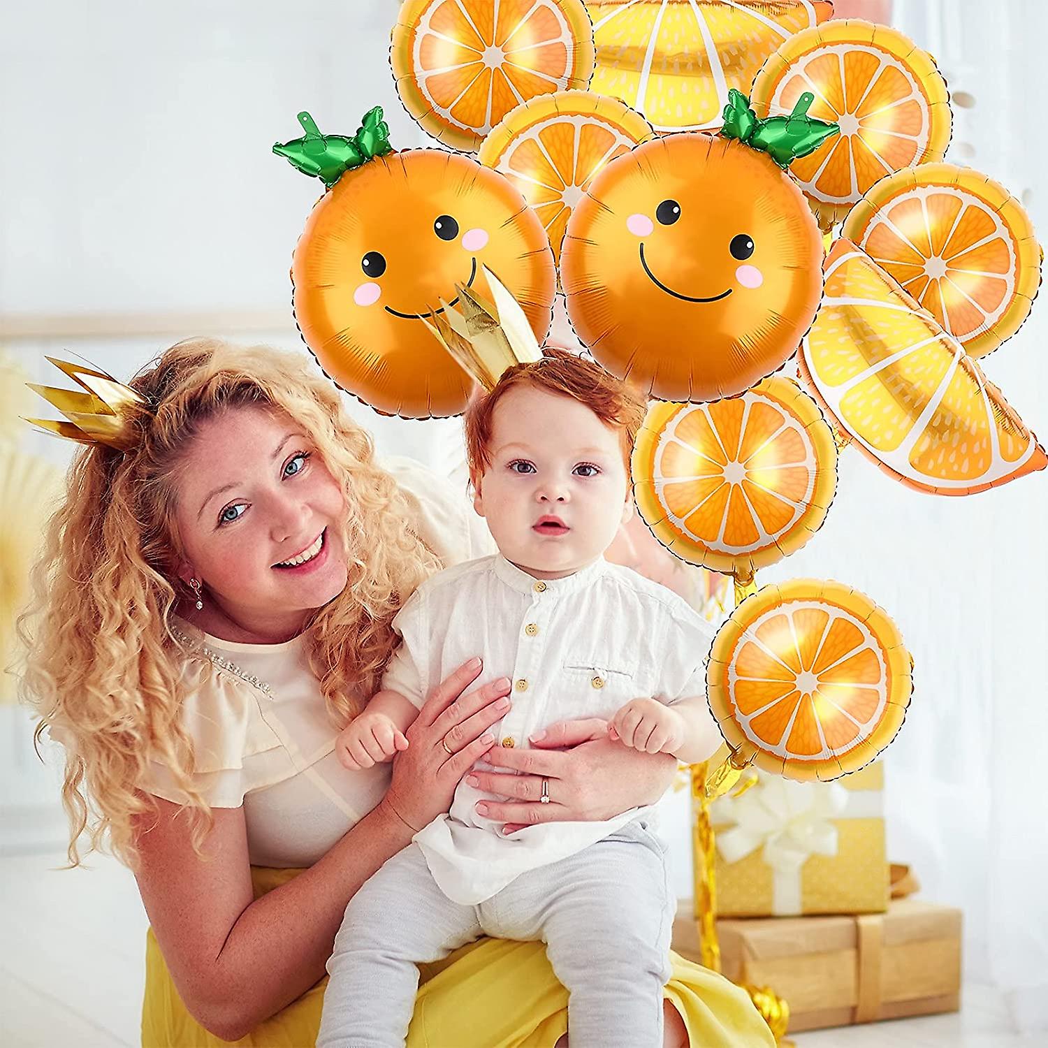 10 Pieces Orange Citrus Foil Balloon Cartoon Fruit Aluminum Foil ...