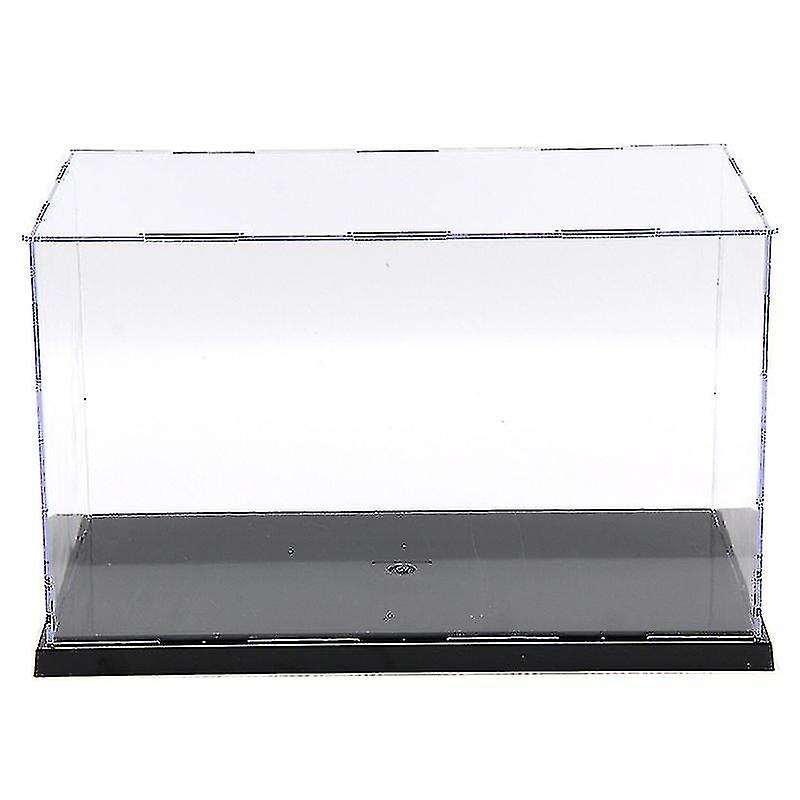30cm Perspex Acrylic Display Case H Box Plastic Base Dustproof Figure ...