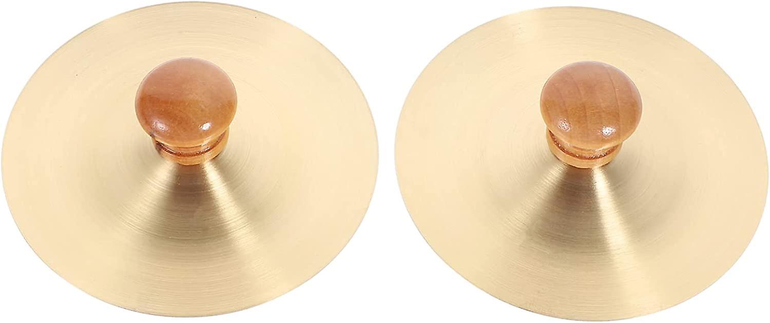Finger Cymbals With Wooden Handles, 1 Pair 3.5inch Finger Cymbals ...