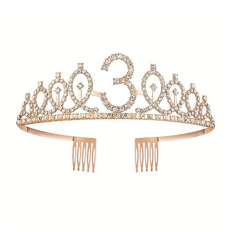 1pc 3ème à 18ème anniversaire Crown Crystal Couronne Anniversaire ...