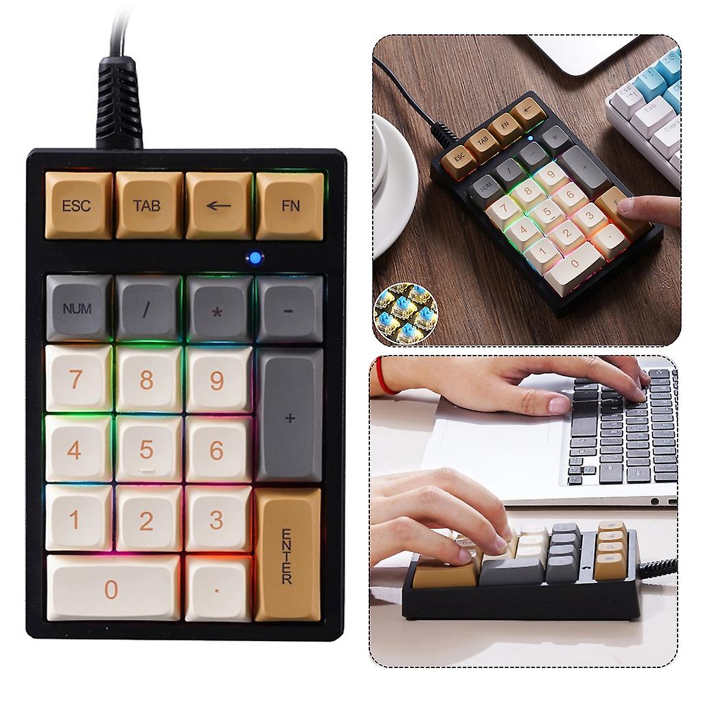 Mechanical Numeric Keypad Green Axis Rgb Usb Keyboard Computer Numpad ...