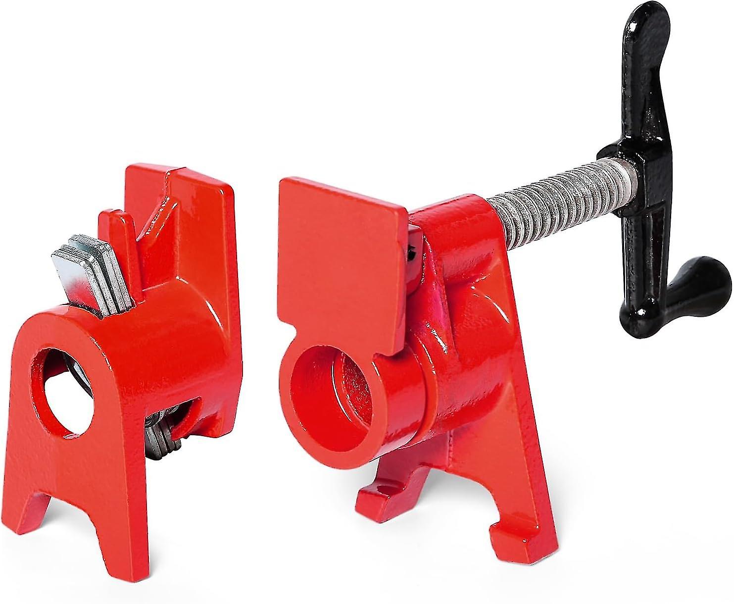 3/4 Pipe Clamps Woodworking Set, 1 Set Heavy Duty Wood Pipe Clamps ...