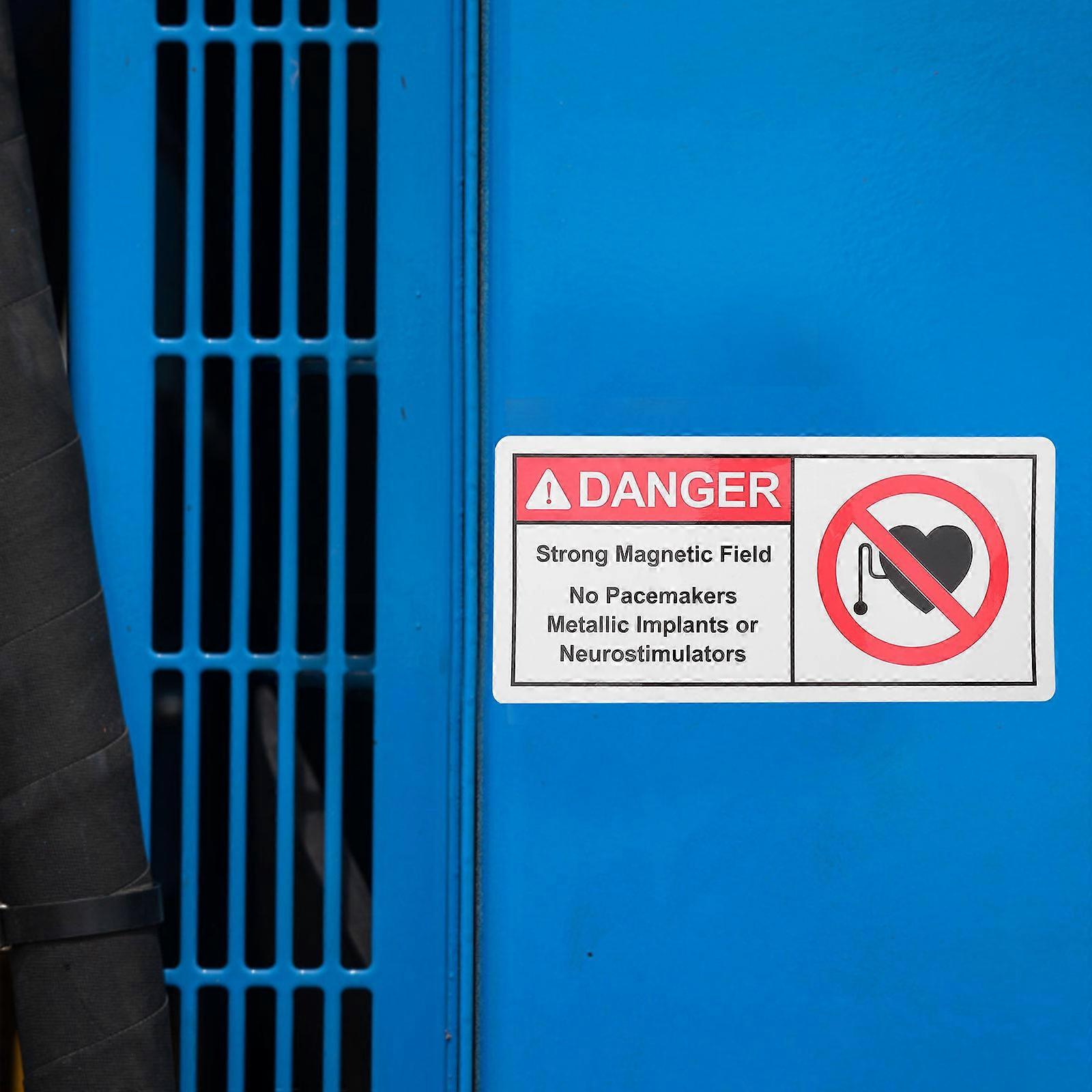 Warning Sticker No Pacemaker Decal Magnetic Field Caution Sticker No ...