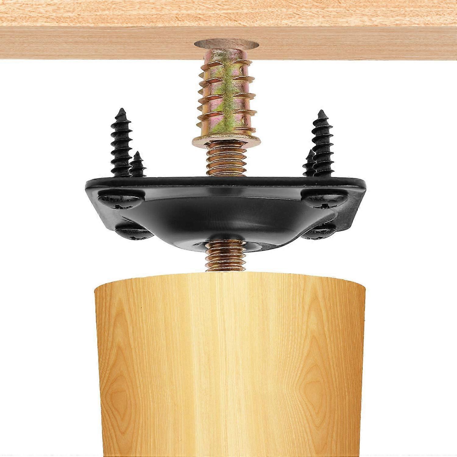 LINJOU 47 x 48 x2.3mm Furniture Leg Attachment Plates Industrial ...