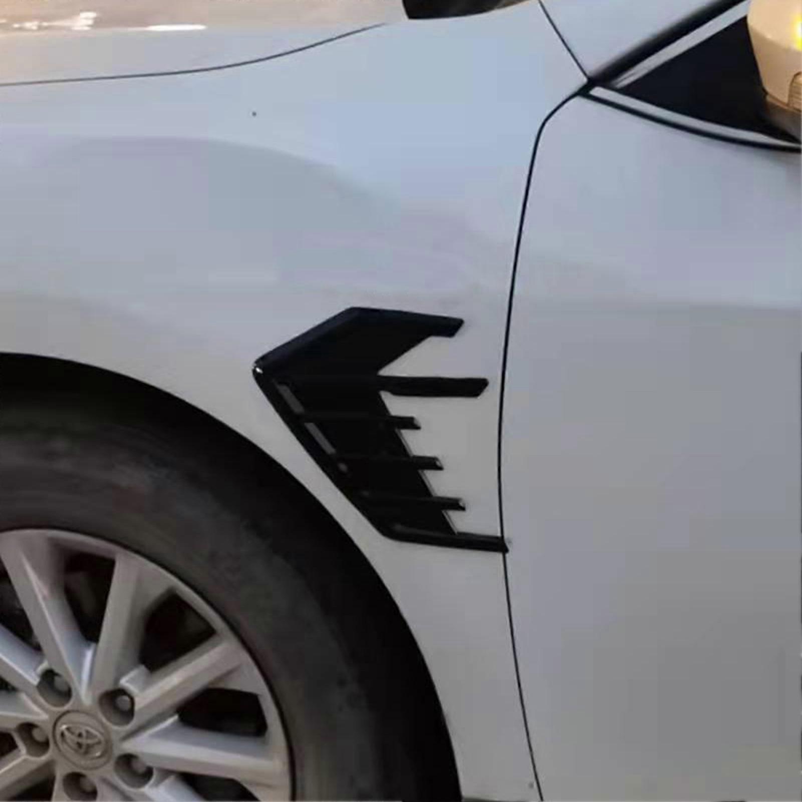 Universal 2pcs Car Fender Side Vents Decor Air Flow Intake Hole Grille ...