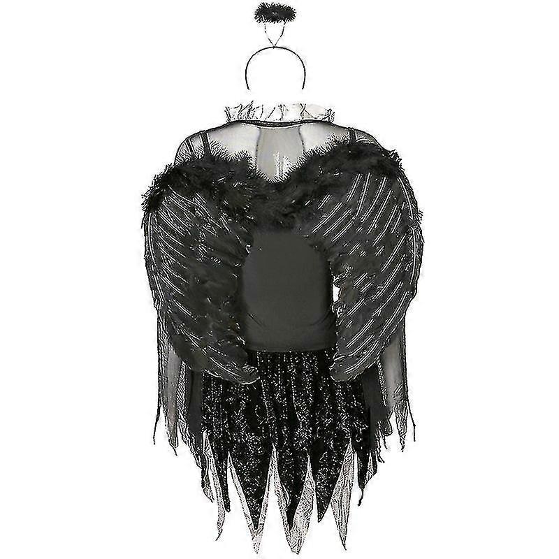 Adult Sexy Dark Fallen Angel Cosplay Costume Women Vampire Ghost Bride ...