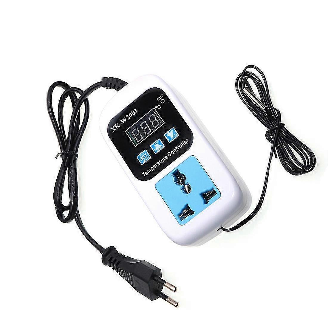 XK-W2001 Digital Temperature Controller Socket AC 110-220V Thermostat ...