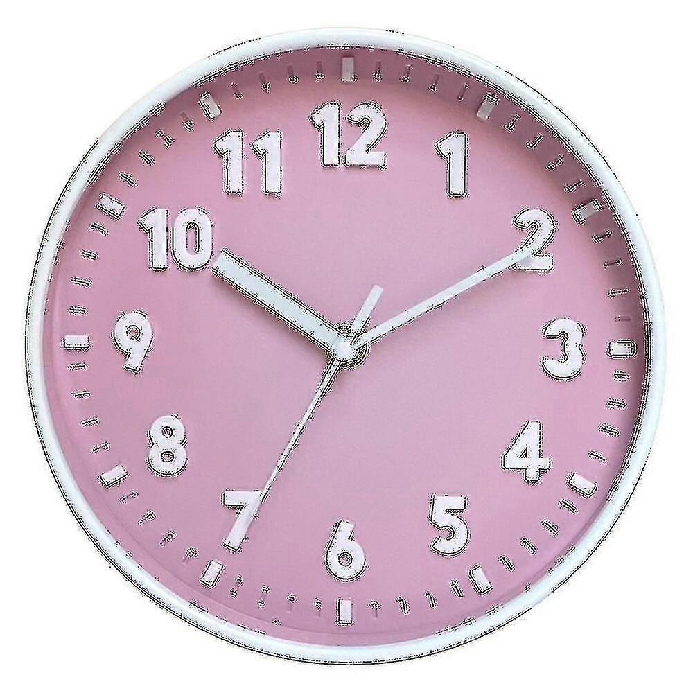 Modern Simple Wall Candy Color Clock Mute Living Room Clock Wall ...