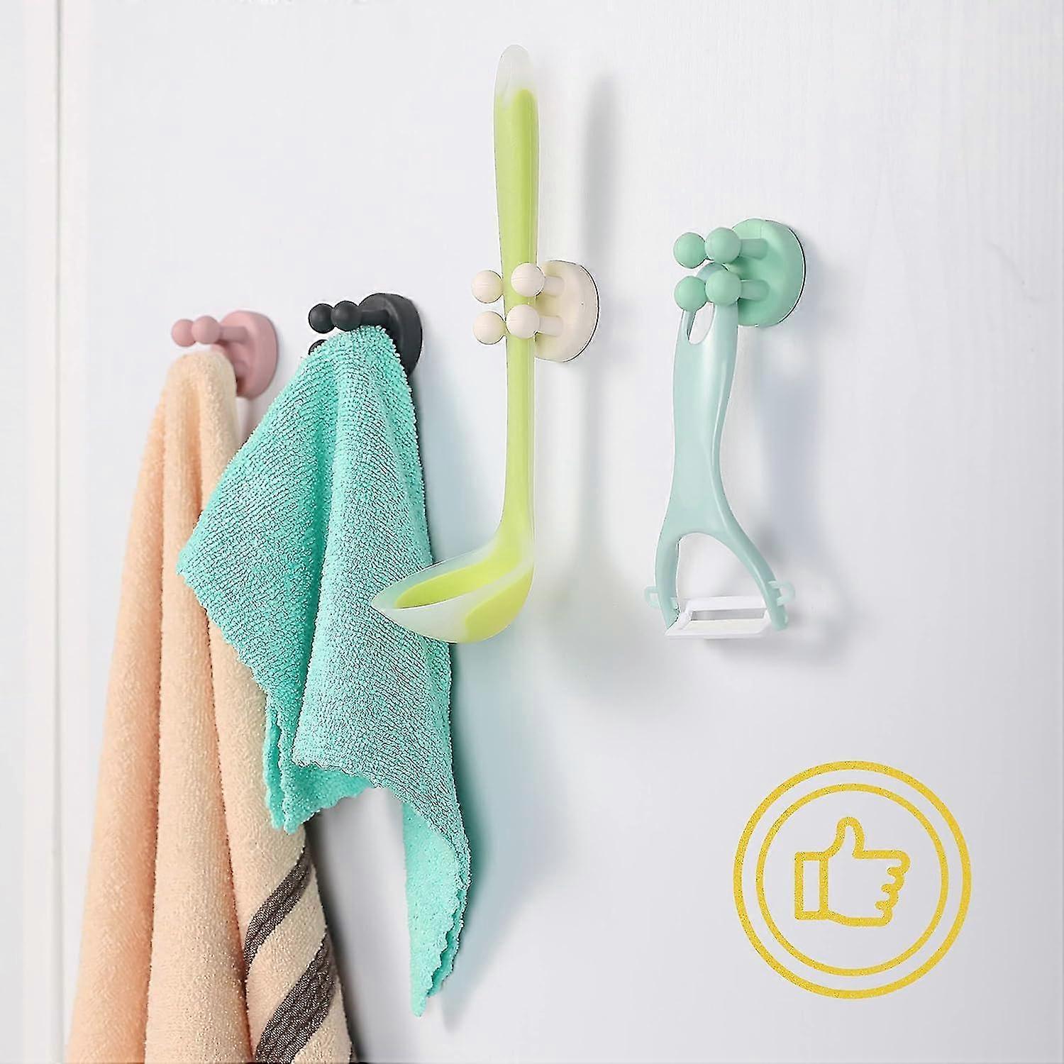 4 Pcs Silicone Toothbrush Holder Razor Holder Multi-Function Hook ...