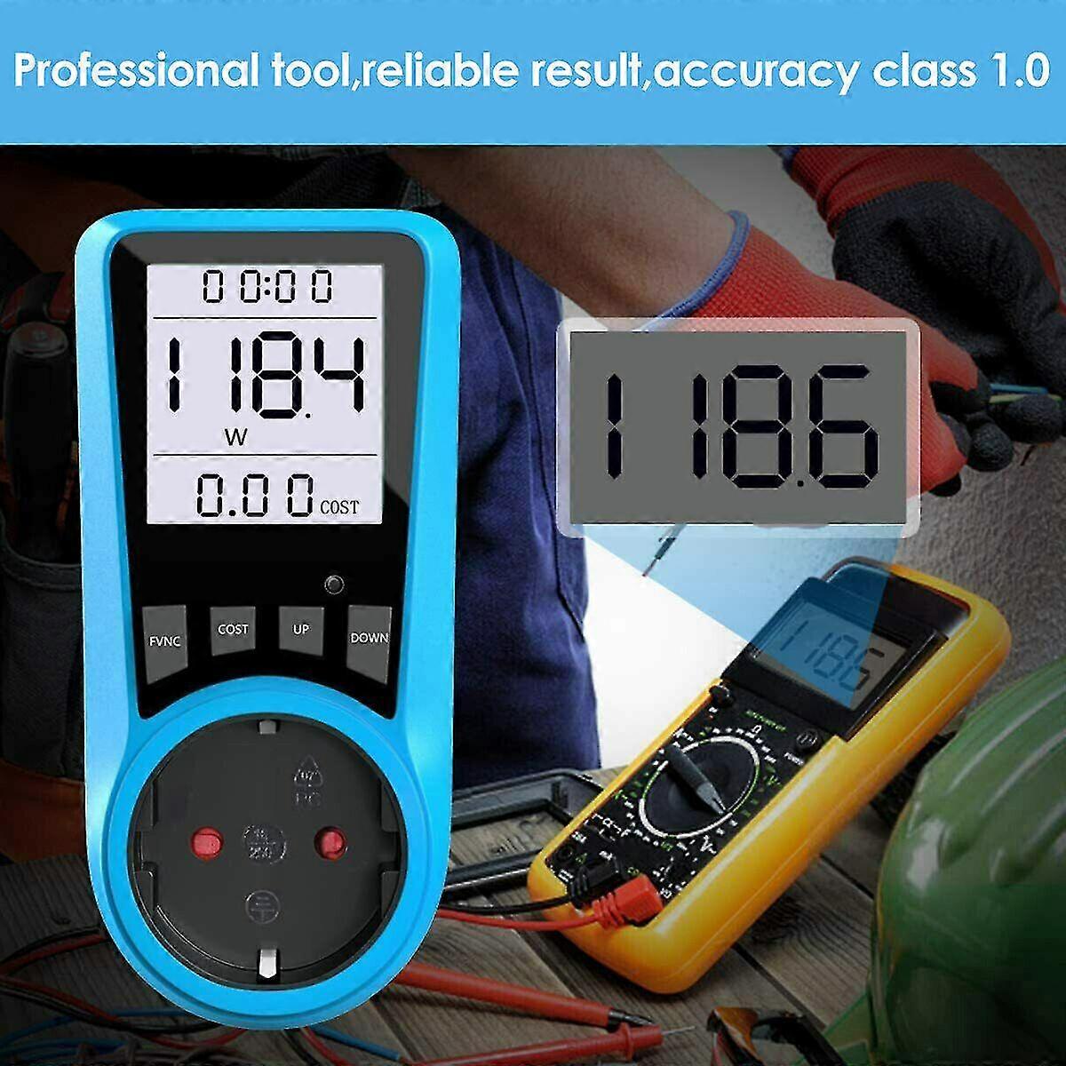 Digital Energy Meter Wattmeter Wattage Electricity Power Meter ...