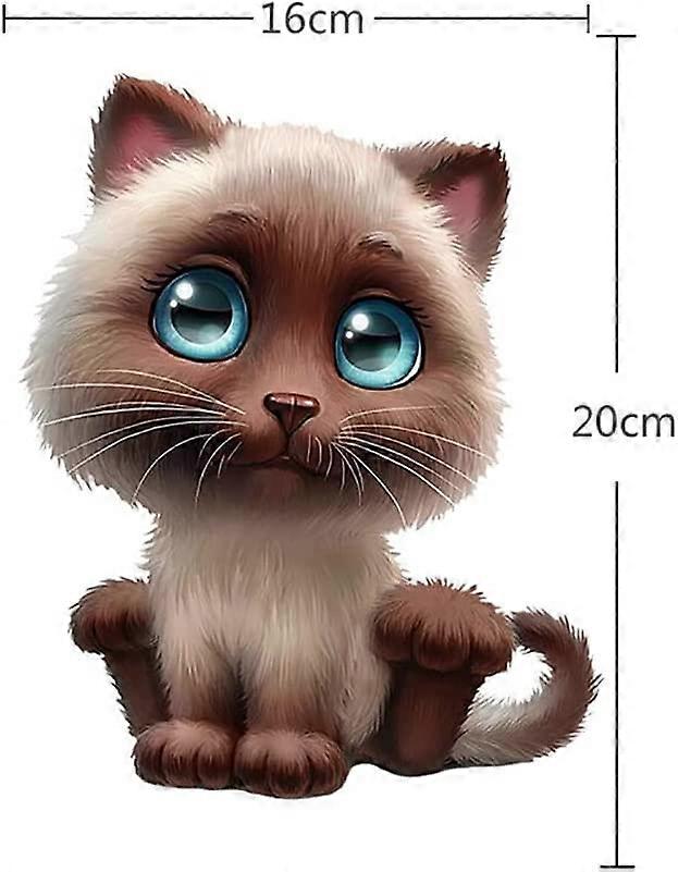 Simulation car sticker, 3D cute cat car stickers + creative personality ...