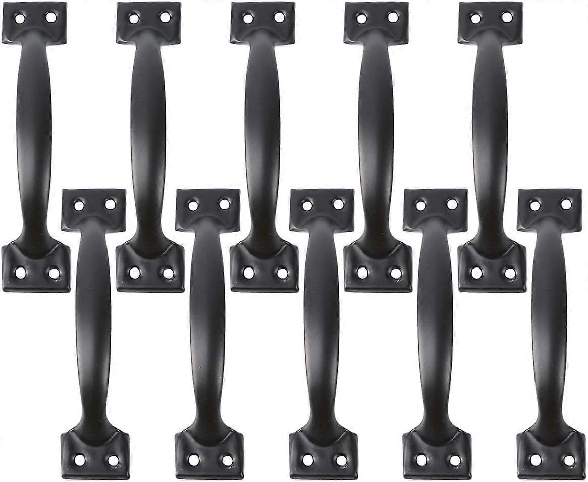10pcs Black Barn Door Handles Wooden Fence Door Handles 6 Inch Vintage ...