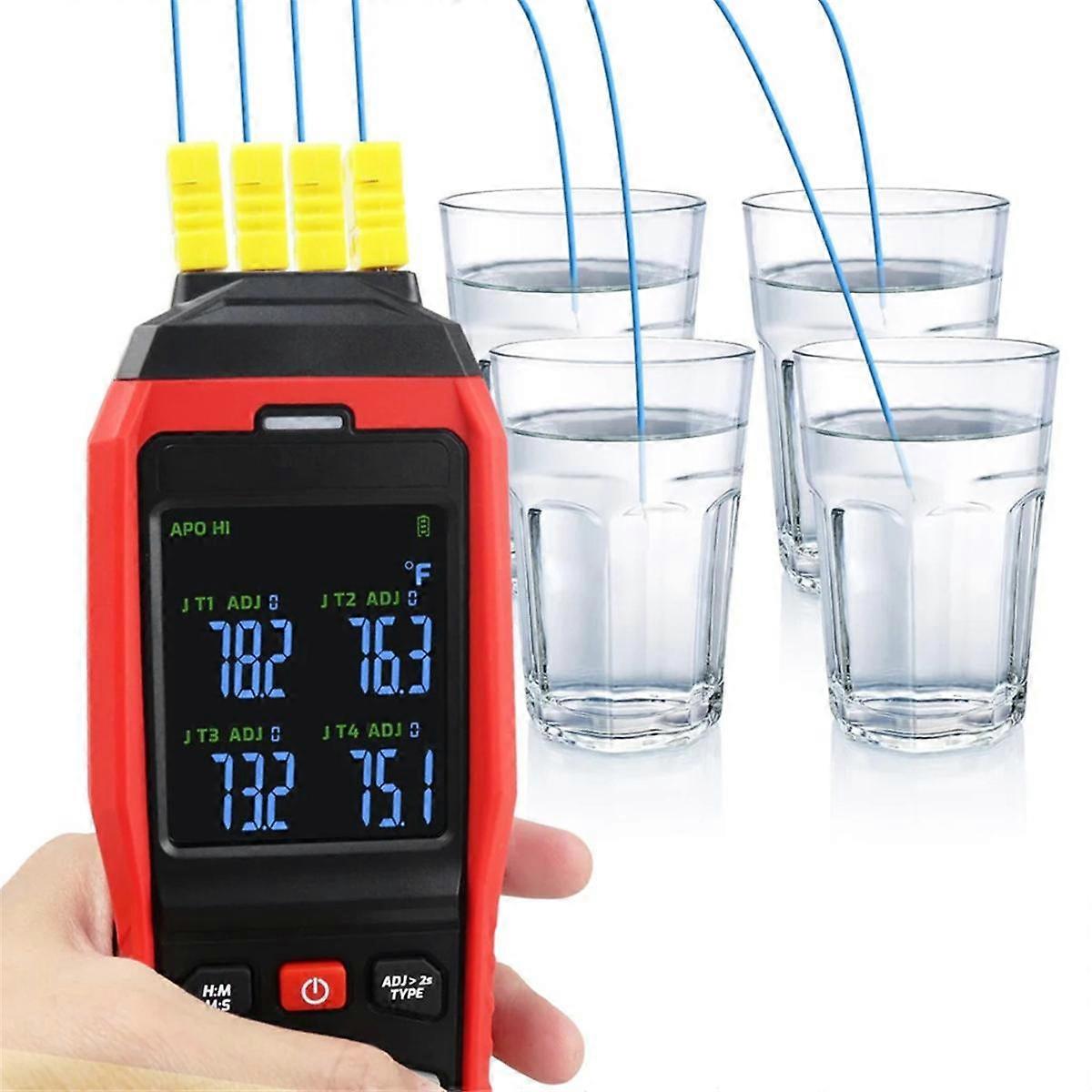 Thermocouple Thermometer 4 Channels Data Logger Thermometer K Type ...
