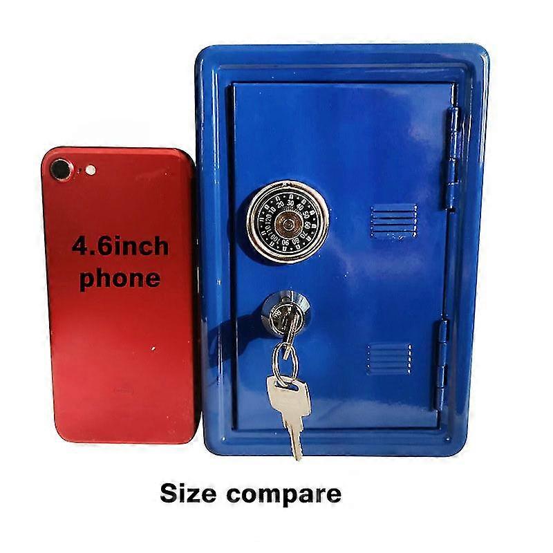 mini Metal Safes Key Lock Children Money Bank Safe Box | Fruugo UK