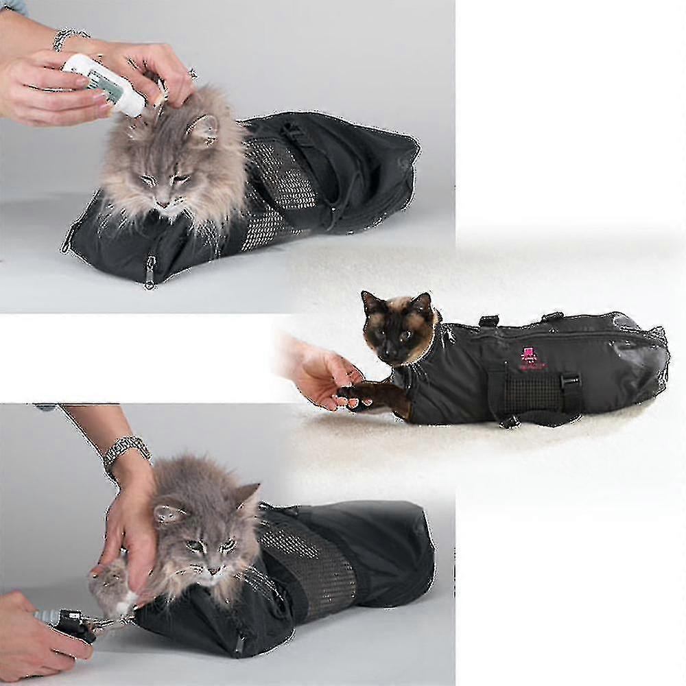 Heavy Duty Mesh Cat Grooming And Bathing Restraint Bag For Claw And ...