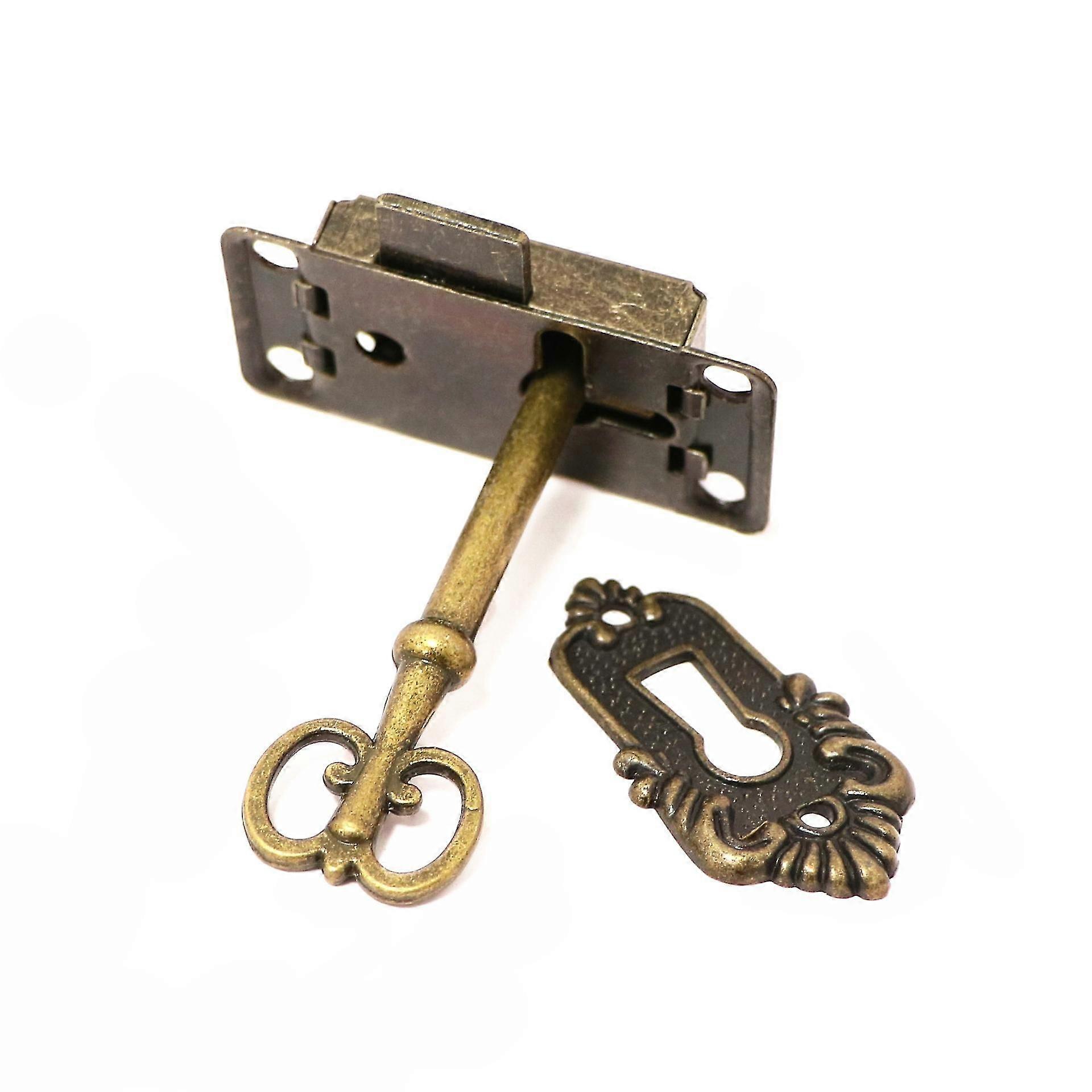 2 Pieces Antique Cabinet Door Lock-qinggu, Antique Lock Set ...