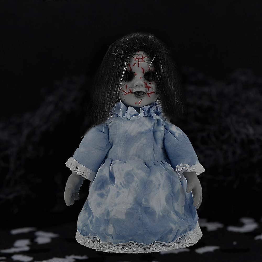 Haunted Doll Props, Light Up Eyes Halloween Decoration Adds Atmosphere ...