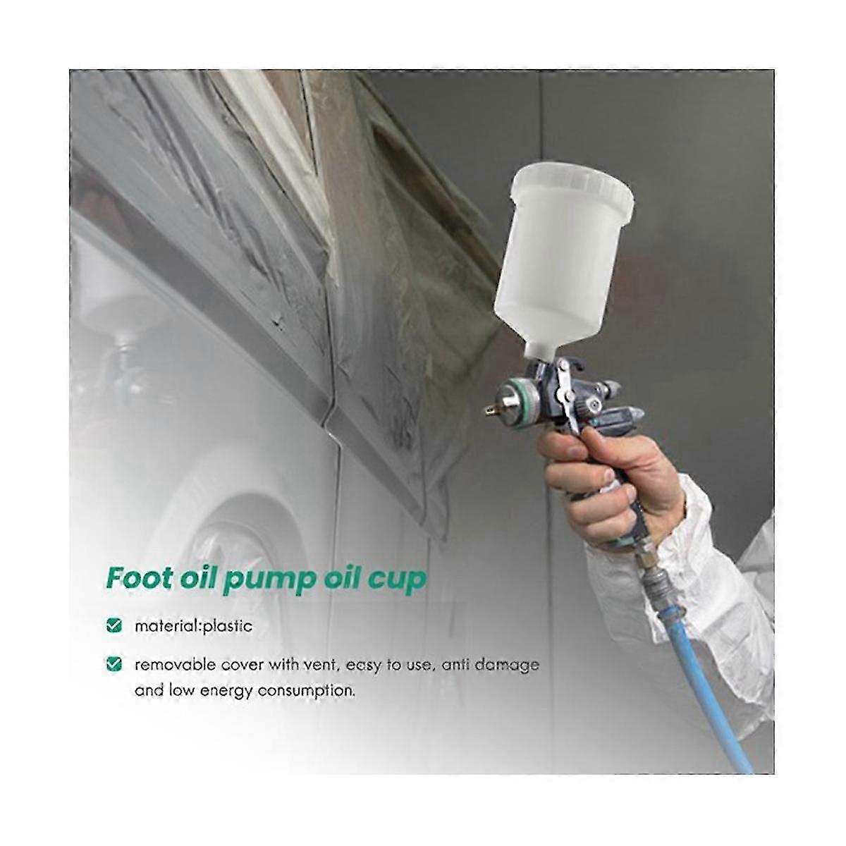 2 Pcs 600Ml Plastic Hvlp Paint Cup Pot for Sata Sprayer Cup Connector ...