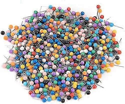 500 Pieces Map Push Pins 1/8 Inch Thumb Tacks 10 Colors Push Pin Drawing With Storage Box for ...