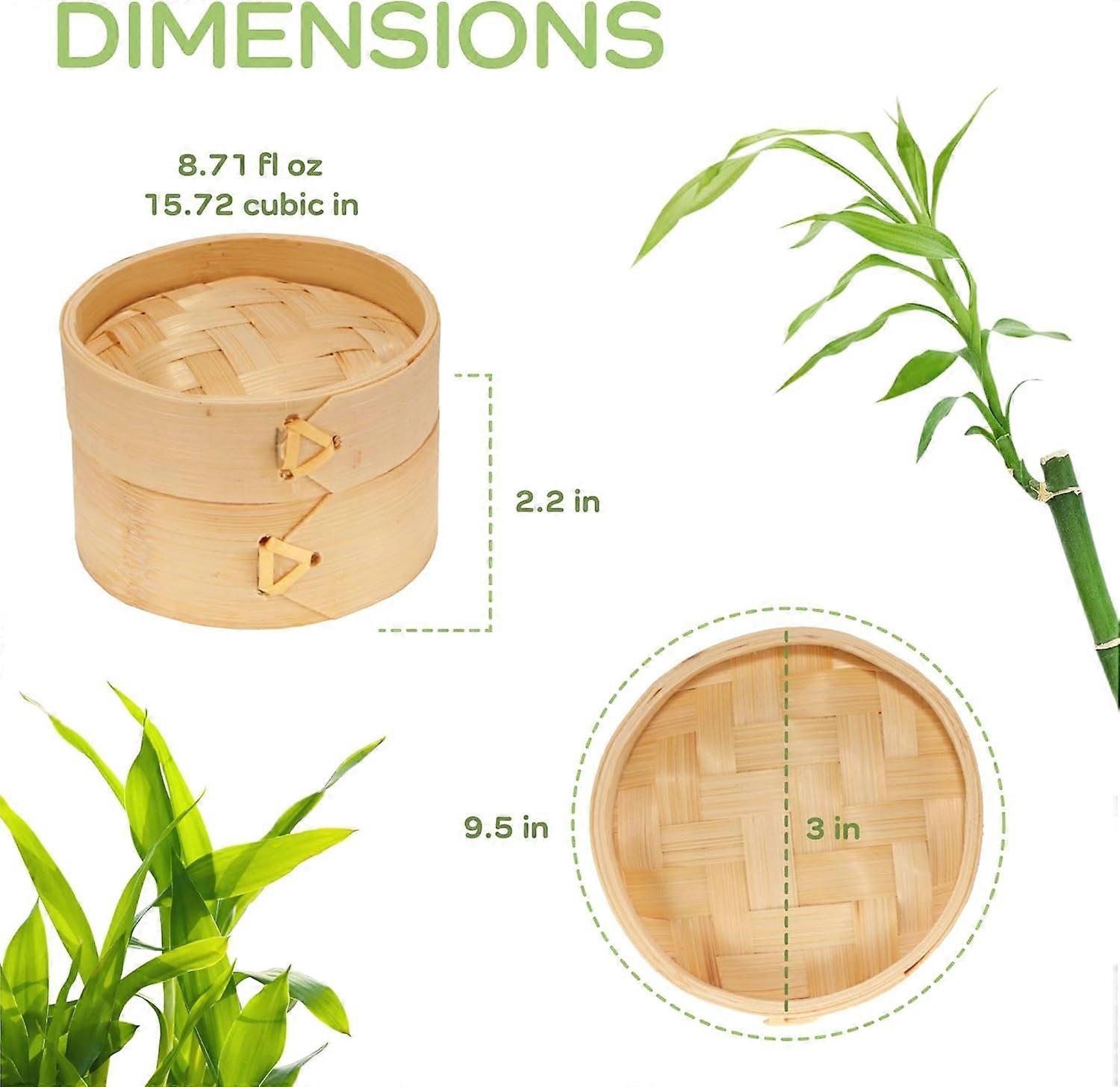 10 Pieces Mini Bamboo Dim Sum Dumpling Steamer Basket for Dessert Party ...
