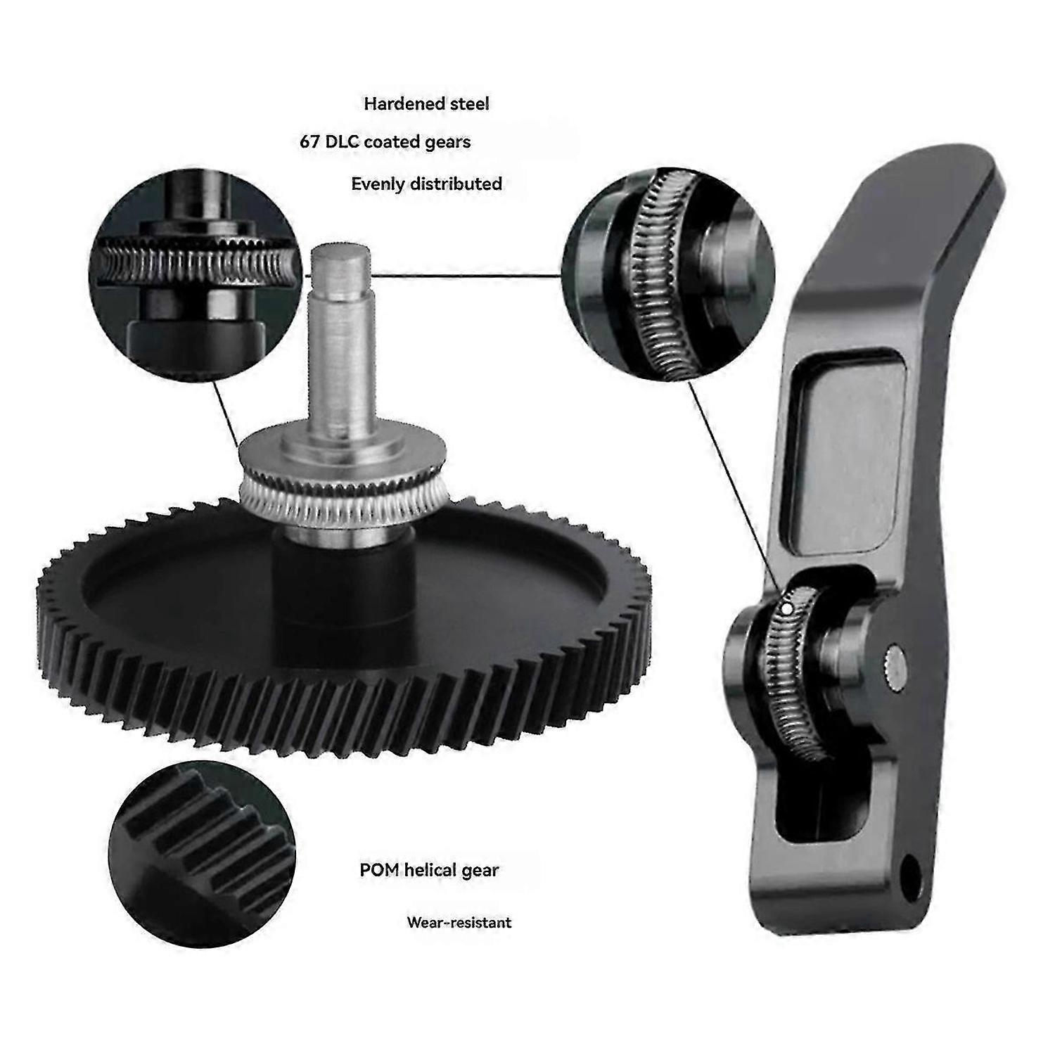 Hardened Steel Extruder Gear for Bambu Lab A1/A1 Mini Black+Grey ...