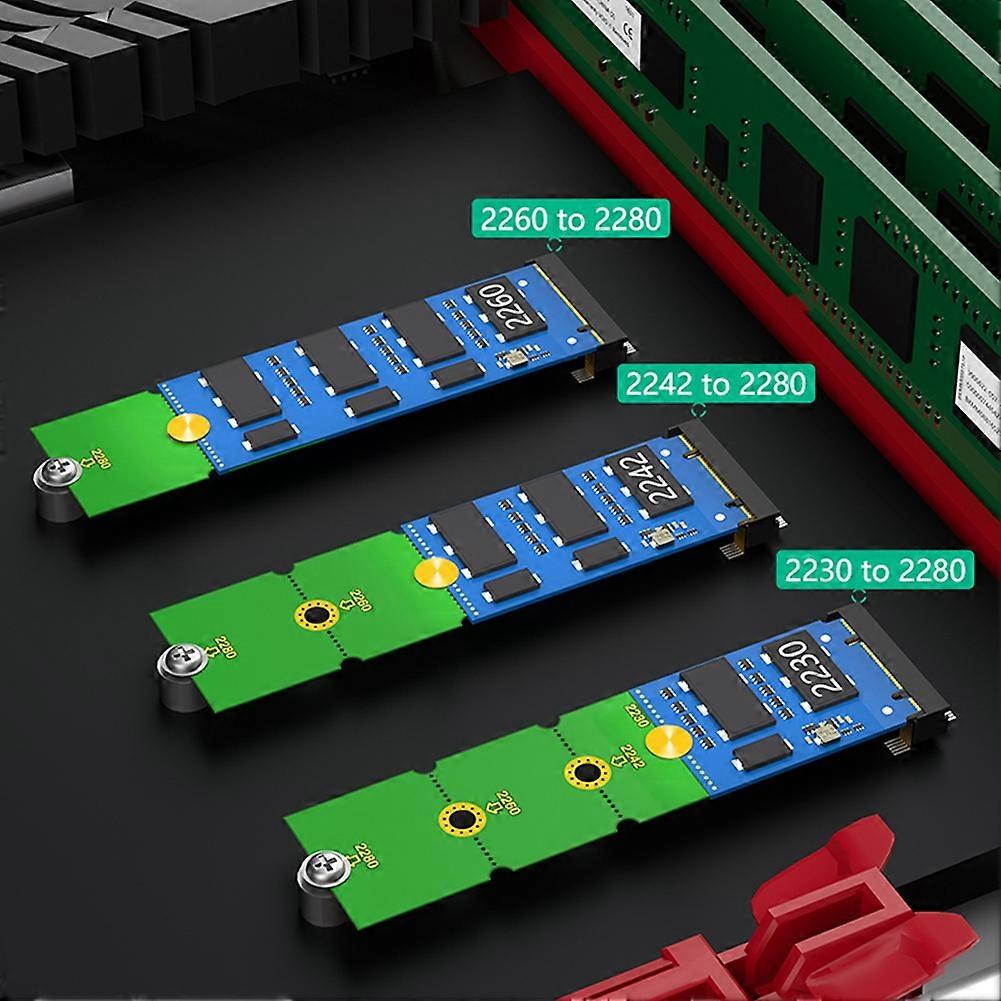 2PCS M.2 NGFF NVME SSD Extension Bracket Transfer 2230 2242 2260 2280 ...