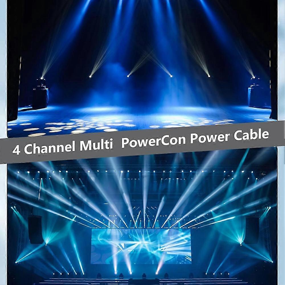 16A 4 Channel Multi PowerCon Power Cable Breakout for Stage Lights, LED ...
